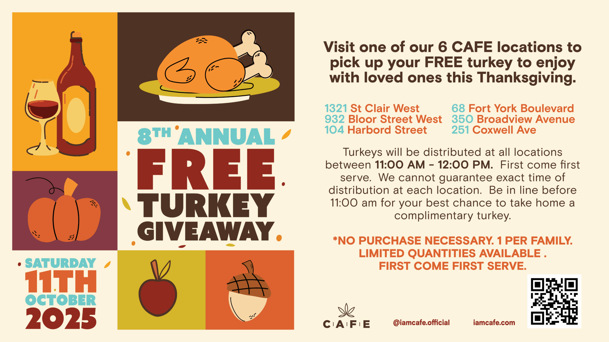 Coming Up: 8th CAFE's Annual Thanksgiving Turkey Drive | CAFE